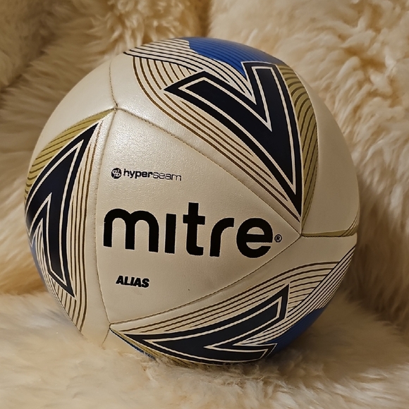 Mitre | Toys | Mitre Alias Kids Soccer Ball Blue And Gold | Poshmark